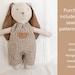Basic Bunny Sewing Pattern Rabbit With Clothing Instant Download ...
