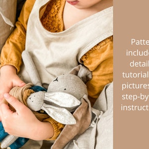 Rabbit Plush Pattern - Cloth Doll Pattern - Bunny Sewing Pattern ...