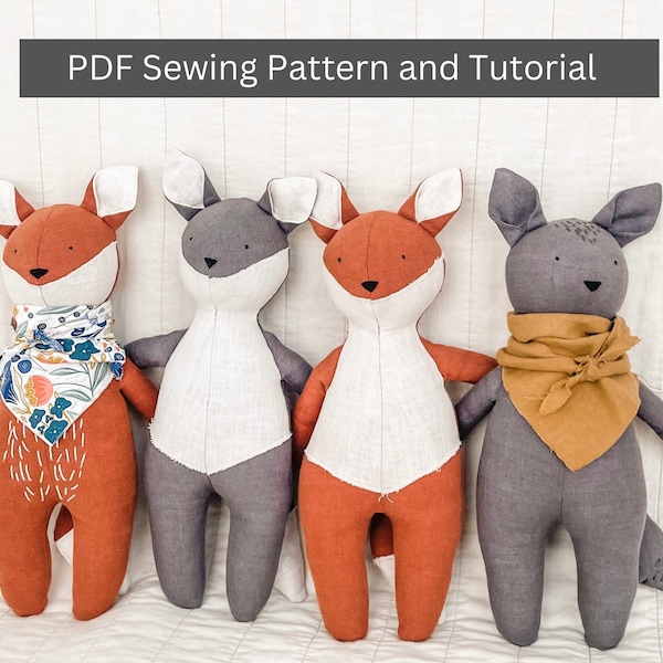 Easy Stuffed Animal Sewing Patterns - Etsy