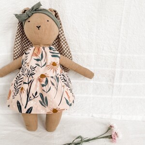 Rabbit Plush Pattern - Cloth Doll Pattern - Bunny Sewing Pattern ...