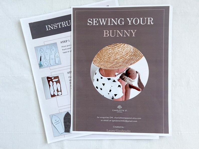 Basic Bunny PDF Sewing Pattern DIY Linen Rabbit Sewing - Etsy