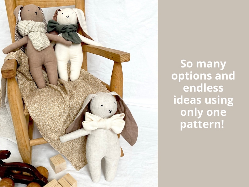 Basic Bunny PDF Sewing Pattern DIY Linen Rabbit Sewing - Etsy