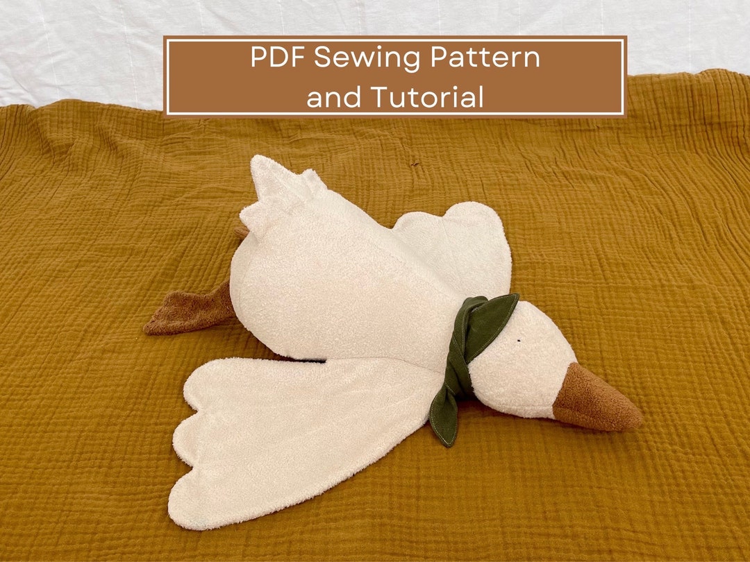 Stuffed Goose Sewing Pattern and Tutorial - Duck Plush PDF Download ...