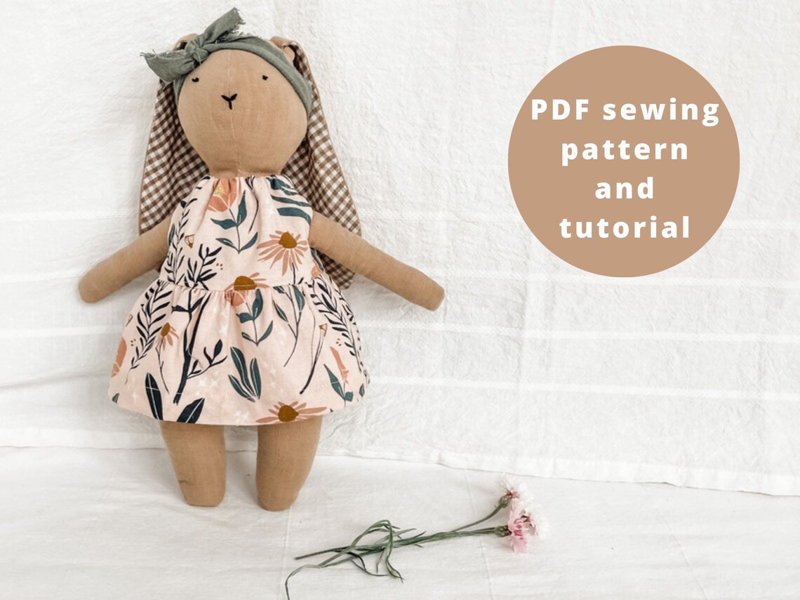 Bunny Doll PDF Basic Rabbit Sewing Pattern Basic Bunny - Etsy