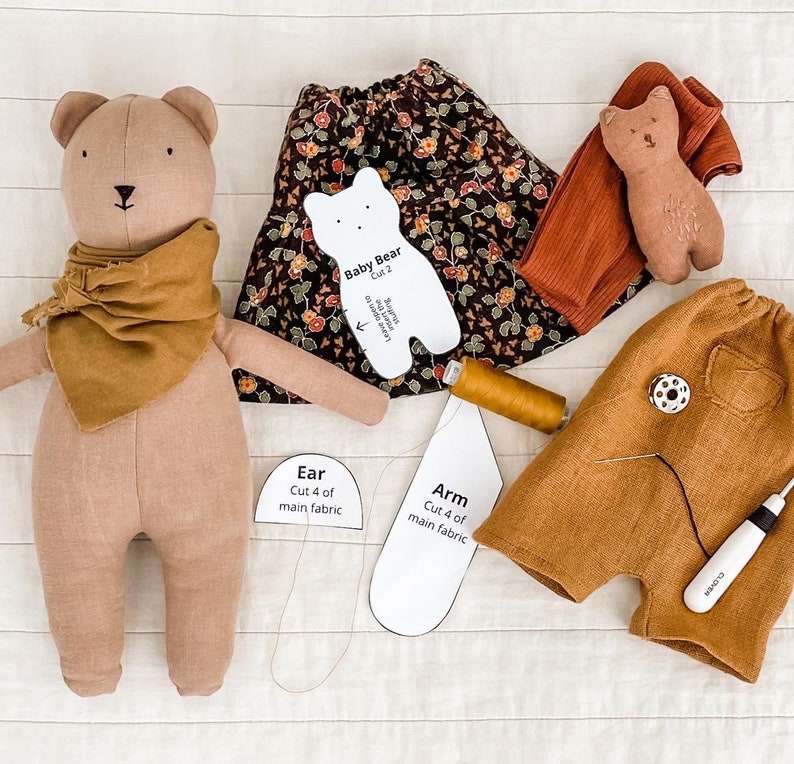 Teddy Bear Sewing Pattern Bear Doll With Clothes Tutorial - Etsy
