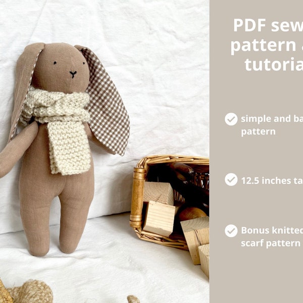 Bunny Sewing Pattern - Etsy