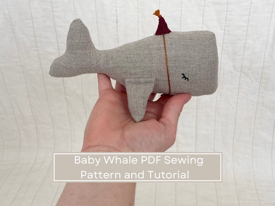 Baby Whale Sewing Pattern - Whale Stuffy Pattern - Baby Toy Pattern ...