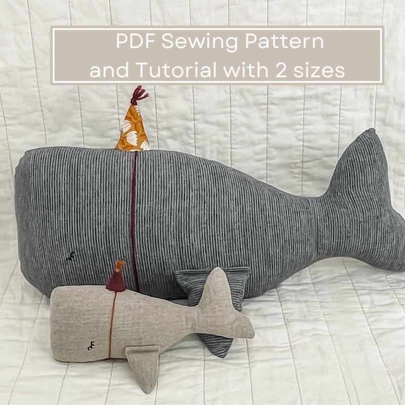 Sewing Pattern Whale - Etsy