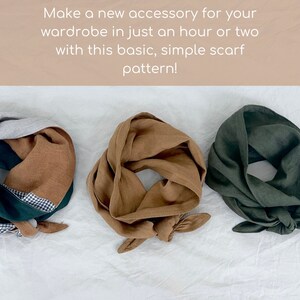 Scarf Sewing Pattern - Neck Warmer Sewing Pattern - Reversible Fabric ...