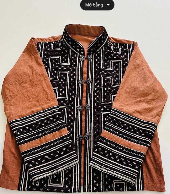 Indigo Hmong Handmade Shirt Men With Embroidered Cotton - Etsy