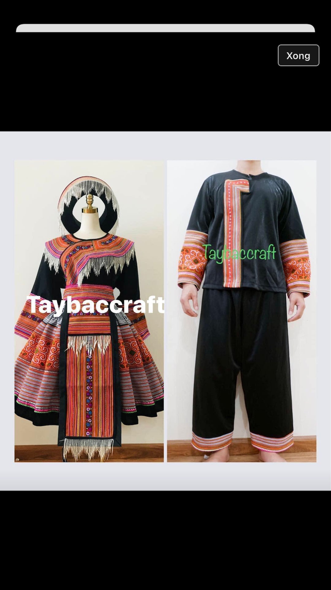 Traditional Hmong Couples Set , Vietnamese Hmong Outfits, Ethnic ...