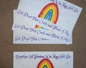 Eco Friendly Plantable Note Cards Rainbow Card Flower Cards - Etsy