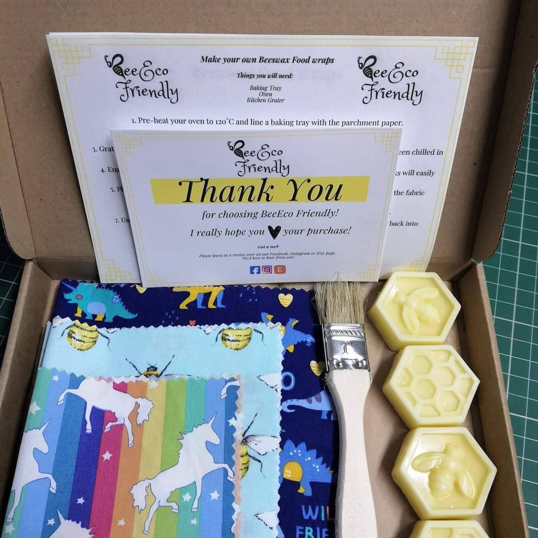 DIY Beeswax Food Wrap Kit: Children's Prints, Eco-friendly Reusable ...
