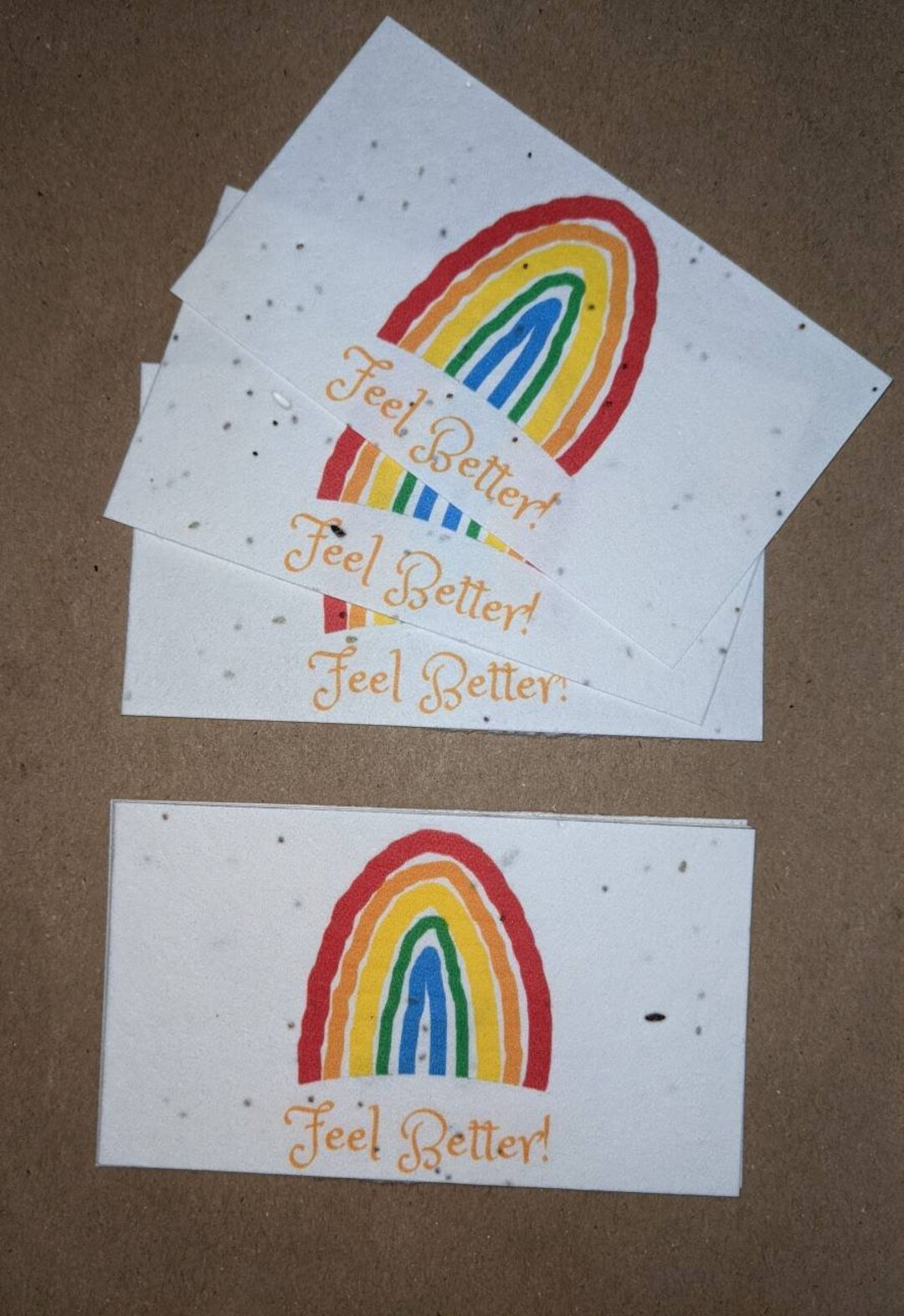 Eco Friendly Plantable Note Cards Rainbow Card Flower Cards - Etsy