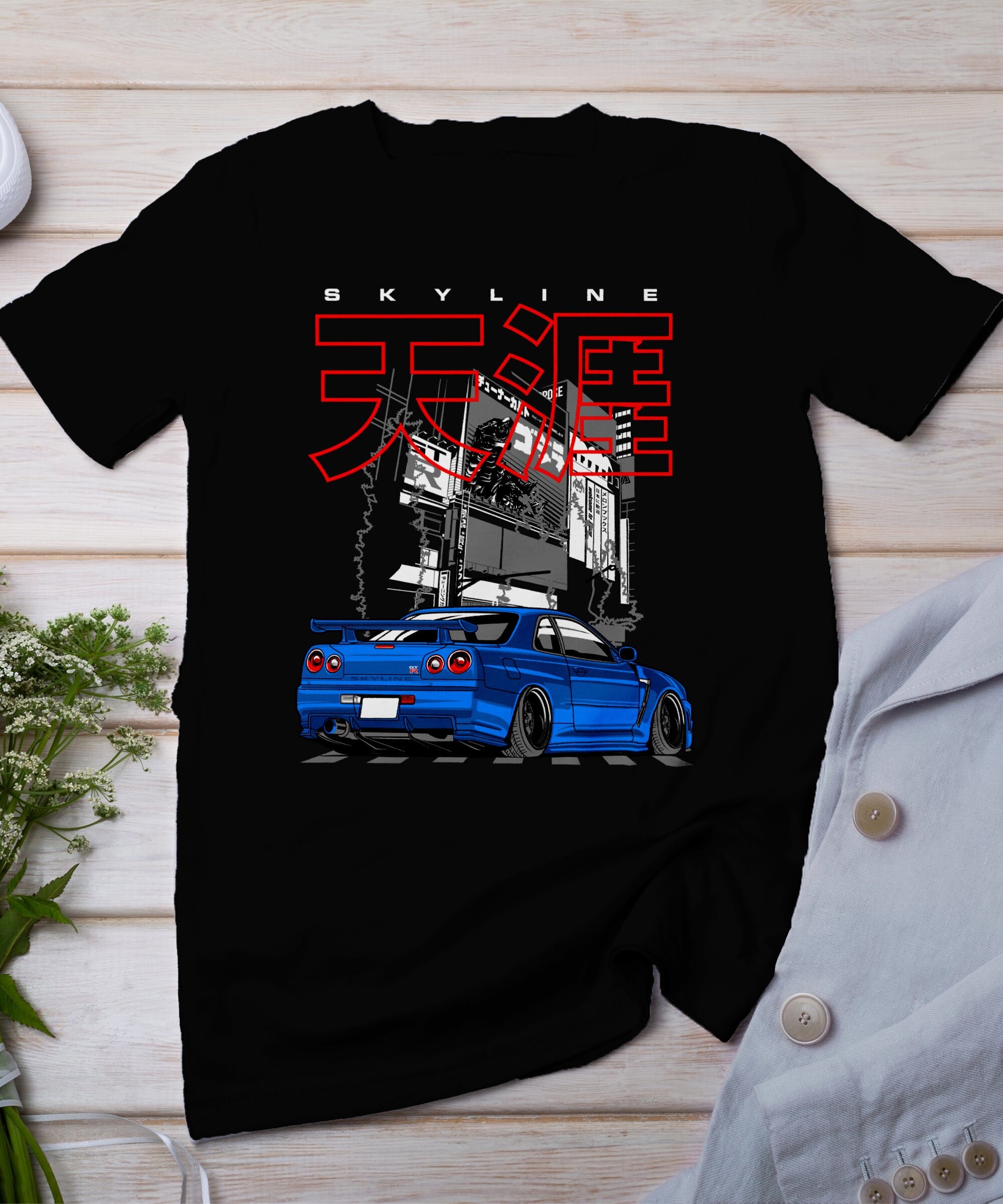 Limited Jdm R34 GT-T Vintage T-shirt, R34 GT-R JDM Graphic T-shirt ...