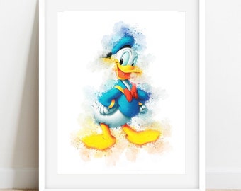Donald Duck Wall Art - Etsy UK