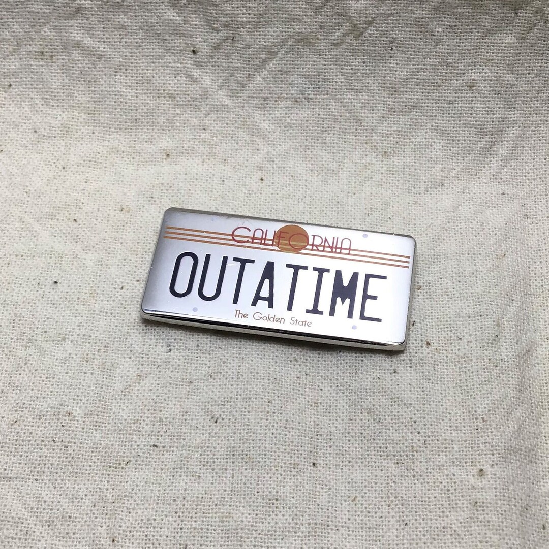 Back to the Future Movie License Plate Needle Minder Pin - Etsy