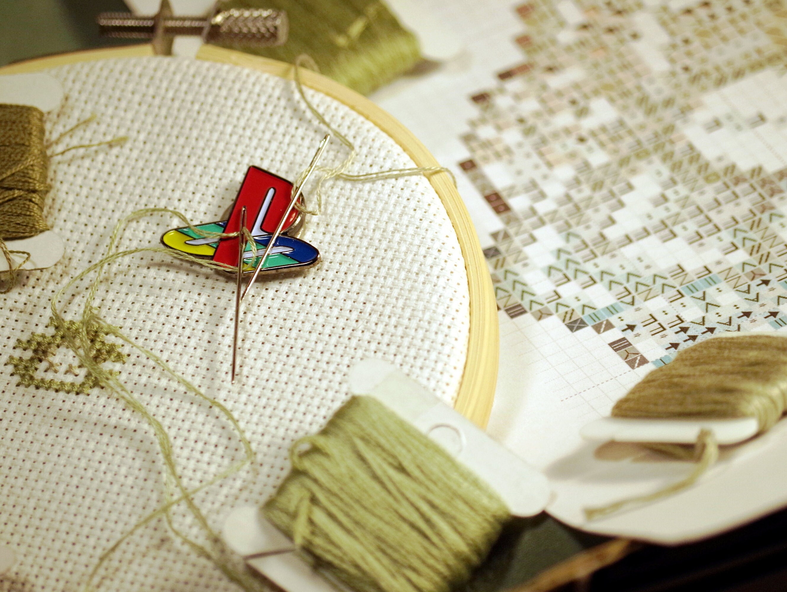 PS1 Playstation Console Logo Needle Minder Pin - Etsy