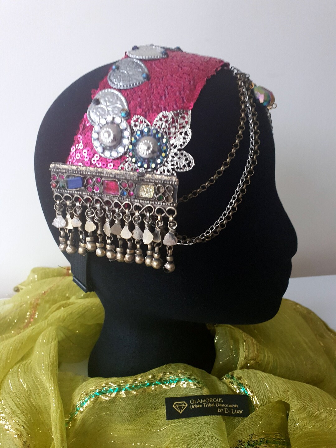 Candy Tribe Pink Kuchi Headdress Headpiece Tribal Fusion ATS Gypsy ...