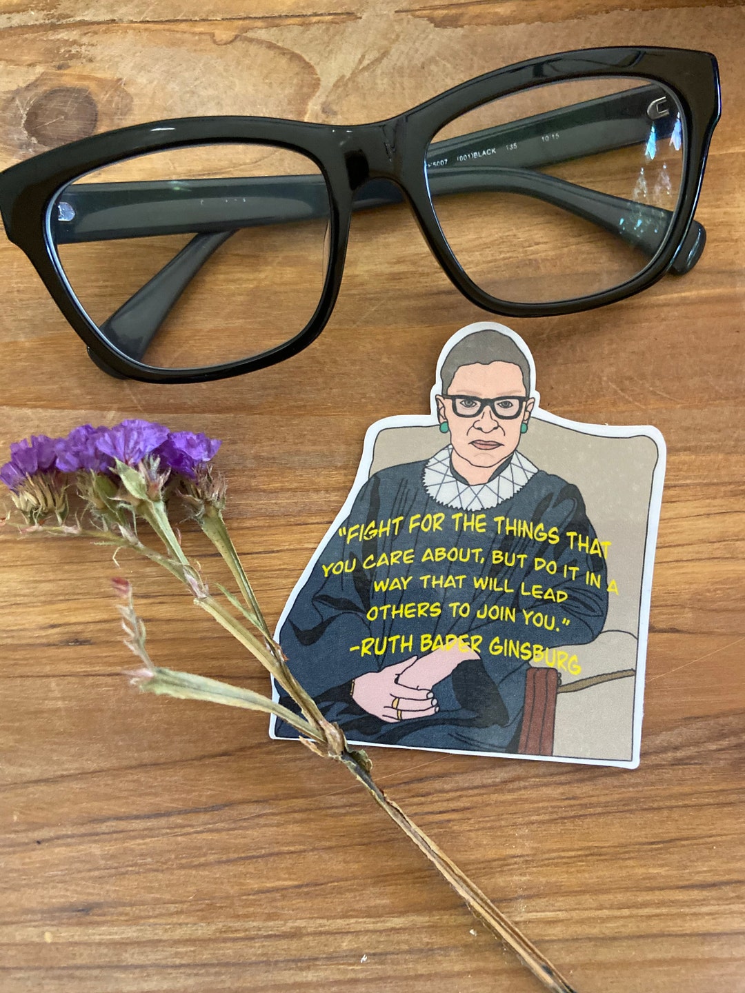 RBG Sticker/hand Drawn/fight for the Things...quote/waterproof Die-cut ...