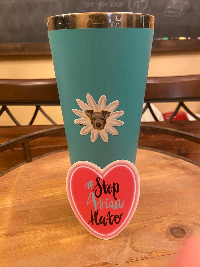 Stop The Hate/End Racism/BLM/Stop Asian Hate Vinyl Sticker | Etsy