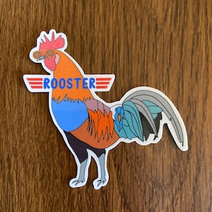 Stachin' Rooster/top Gun Maverick/die-cut Waterproof Sticker - Etsy