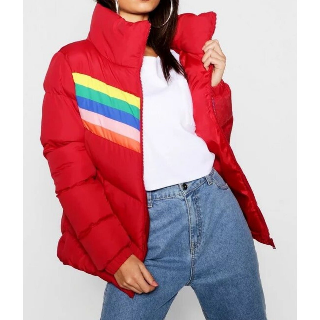 70s Vintage Jacket Women Bomber Jacket 70s Rainbow Jacket - Etsy