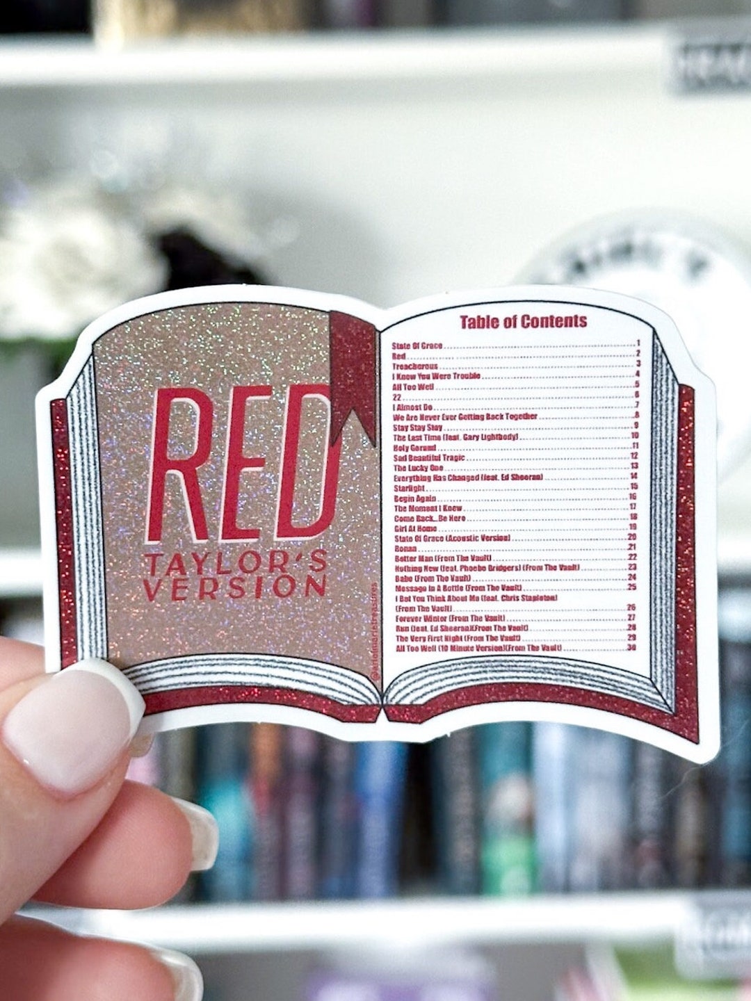 Red Album Sticker, Taylor Swift Sticker, Red Album Book Sticker ...