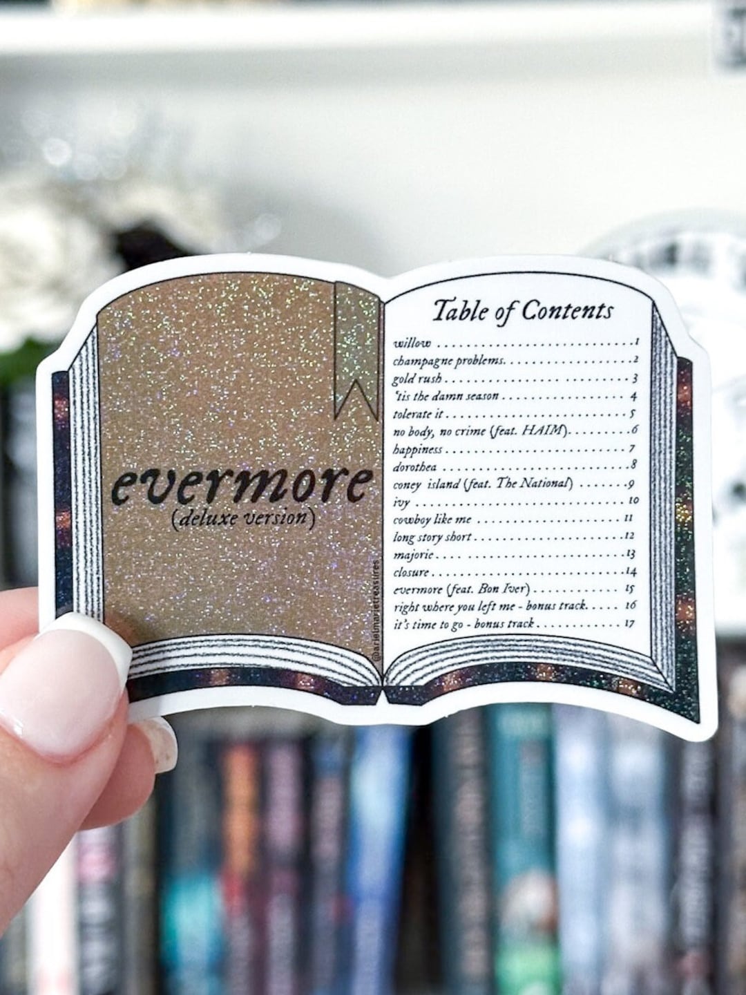 Evermore Sticker, Taylor Swift Sticker, Evermore Book Sticker, Swiftie ...
