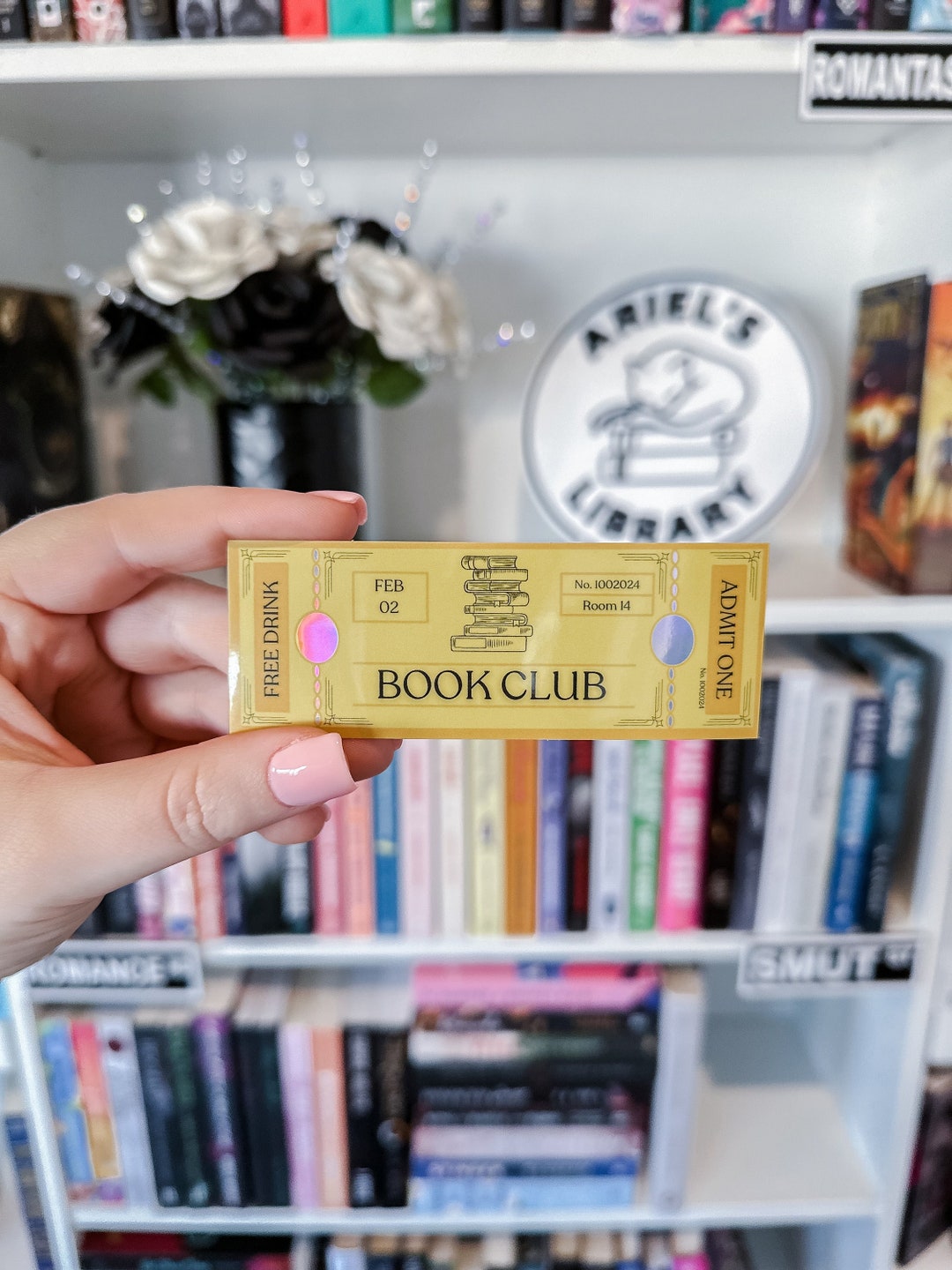 Book Club Sticker, Admission Ticket Sticker, Golden Ticket Sticker ...