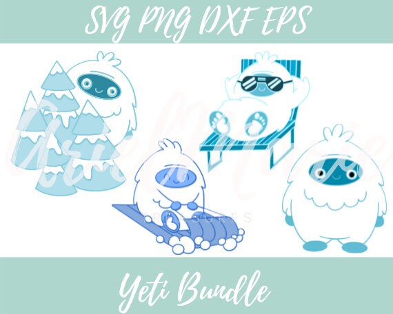 Yeti svg png eps dxf archivos de corte / Big Foot Abominable | Etsy