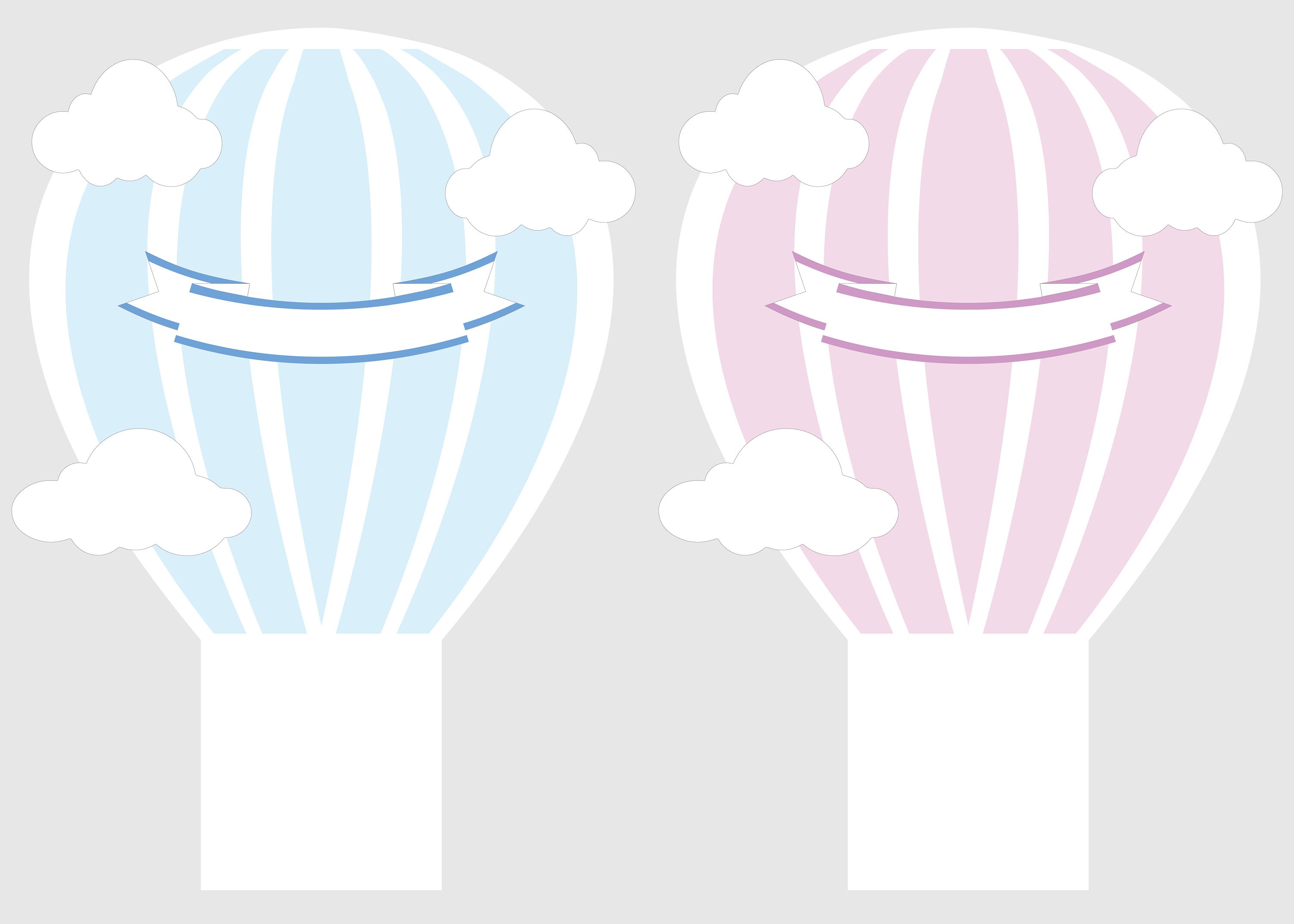 Baby Shower Air Balloons Boy or Girl Vector Illustrator - Etsy