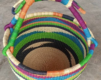 Bolga Basketlarge Basket African Market Basket Bolgatanga - Etsy