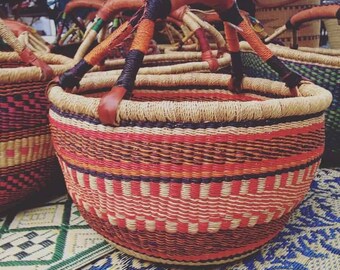 Bolga Basket,large Basket African Market Basket, Bolgatanga Baskets ...