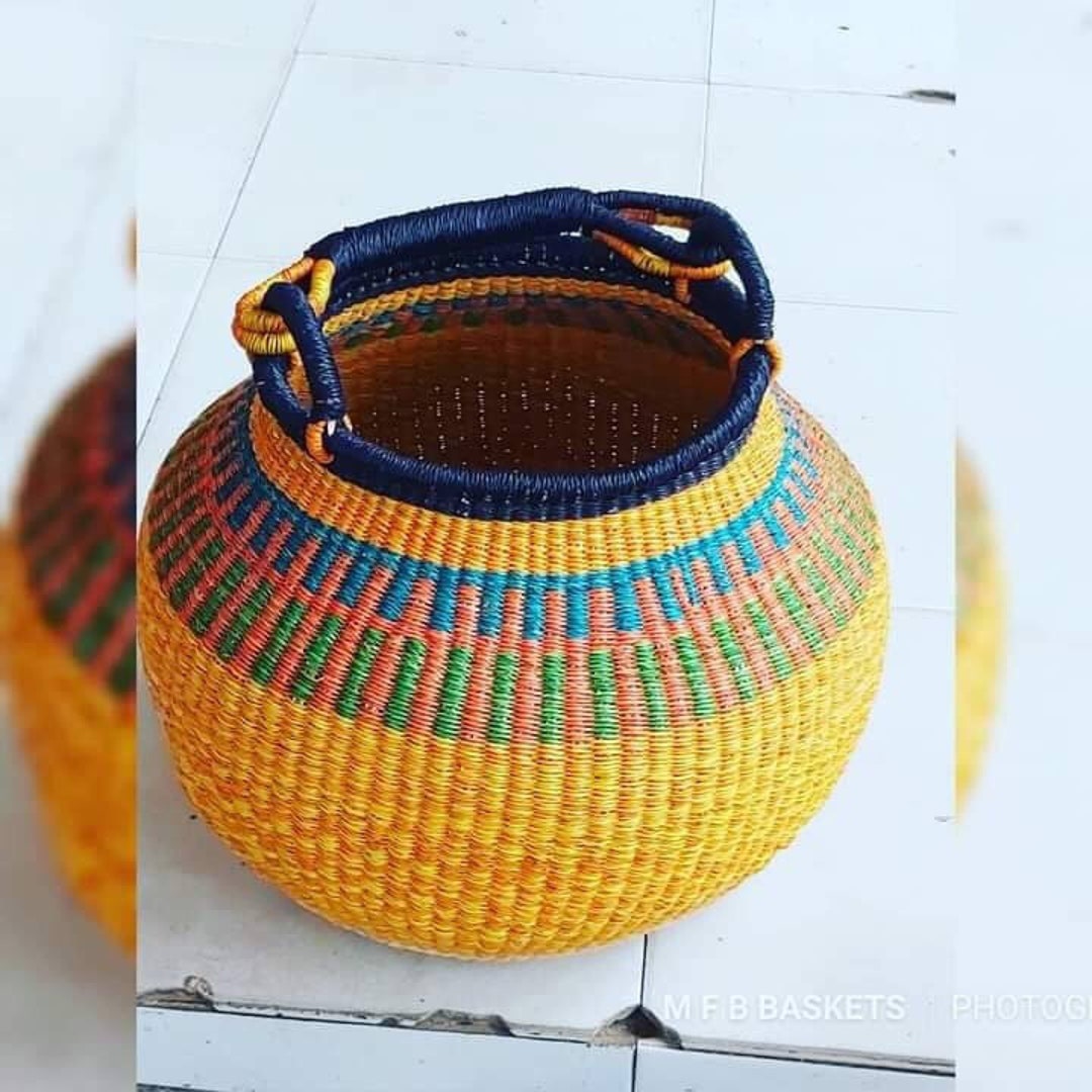 Bolga Basket,large Basket African Market Basket, Bolgatanga Baskets ...
