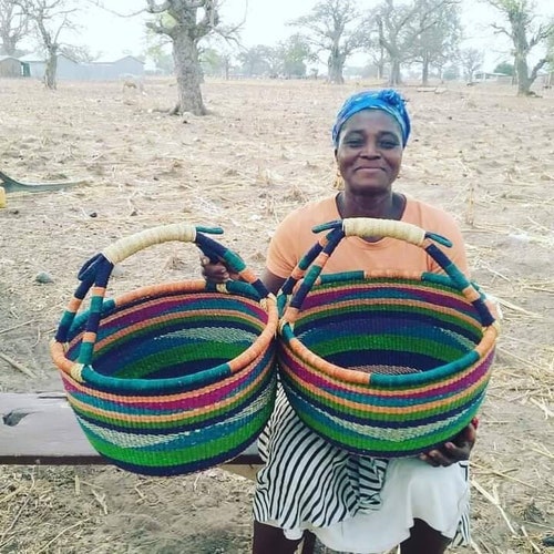 Bolga Basketlarge Basket African Market Basket Bolgatanga - Etsy