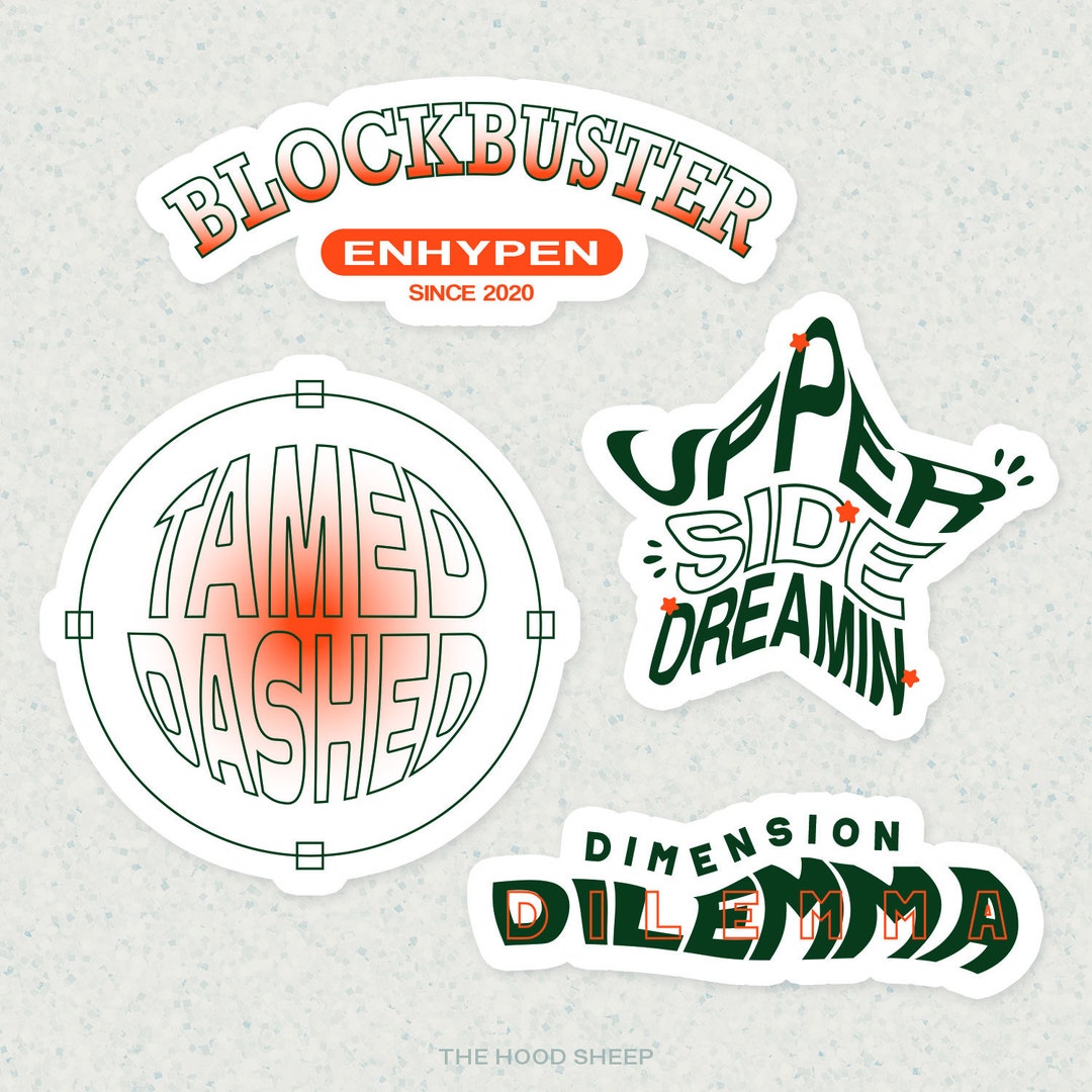 ENHA Dimension Dilemma Vinyl Sticker Sheet, Enhy Stickers, Kpop ...