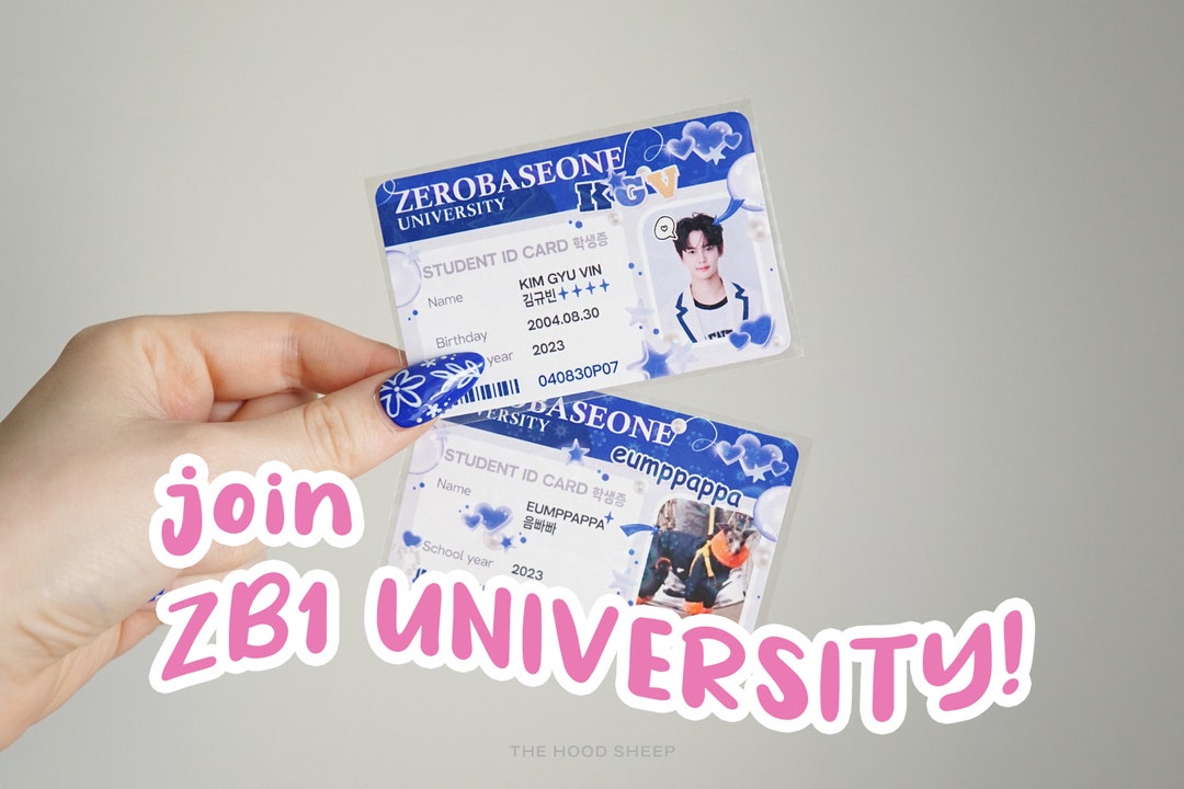 ZB1 ZEROBASEONE Student ID | Fanmade Student Id Card for Kpop Fan ...