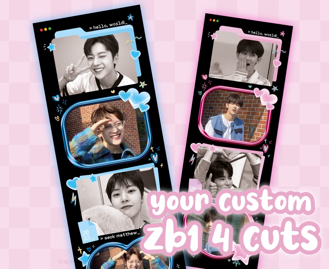 Zerobaseone 4cuts / custom kpop 4 cuts cute photo and gift / korean ...
