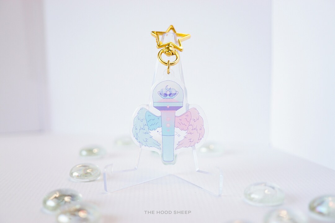 SEVENTEEN KPOP Lightstick Cute With Wings Kpop Keychain - Etsy