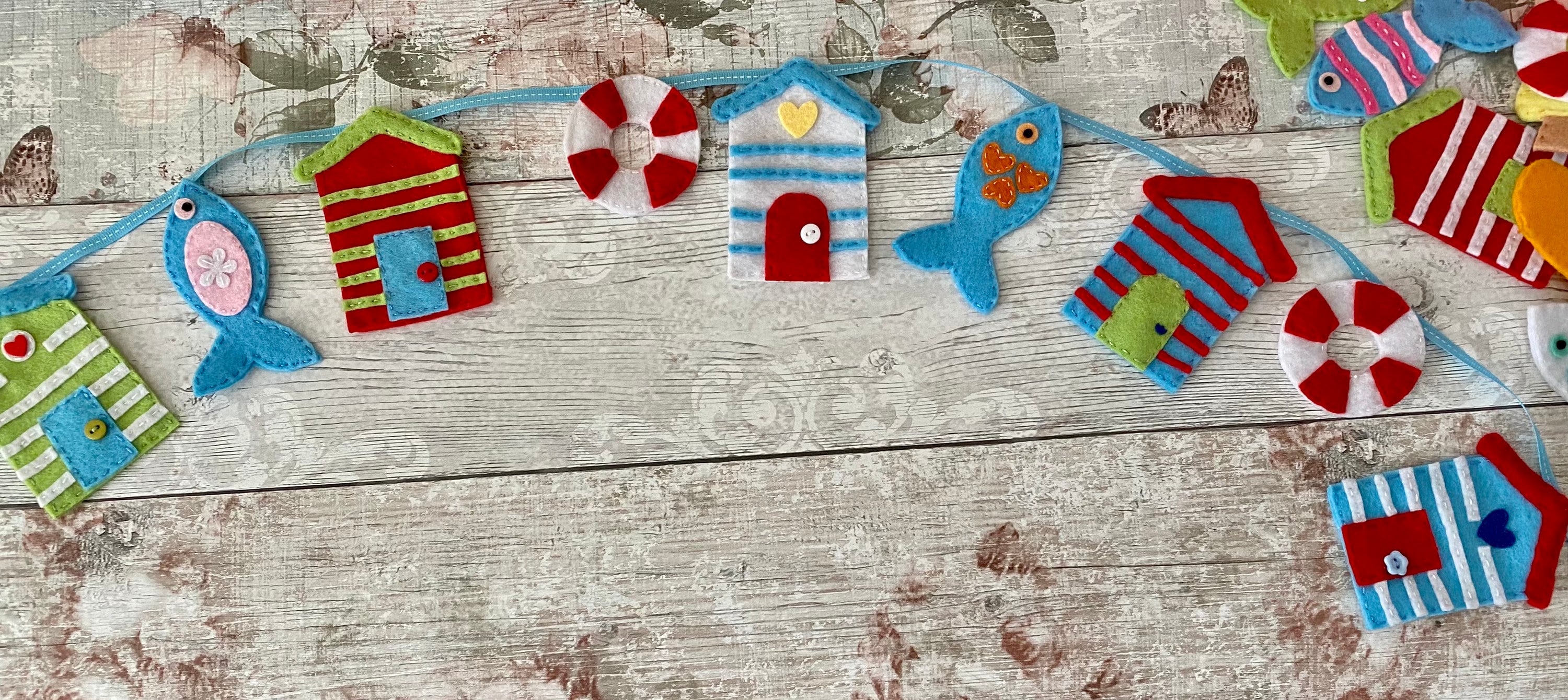 Seaside Beach Hut Bunting | Etsy UK