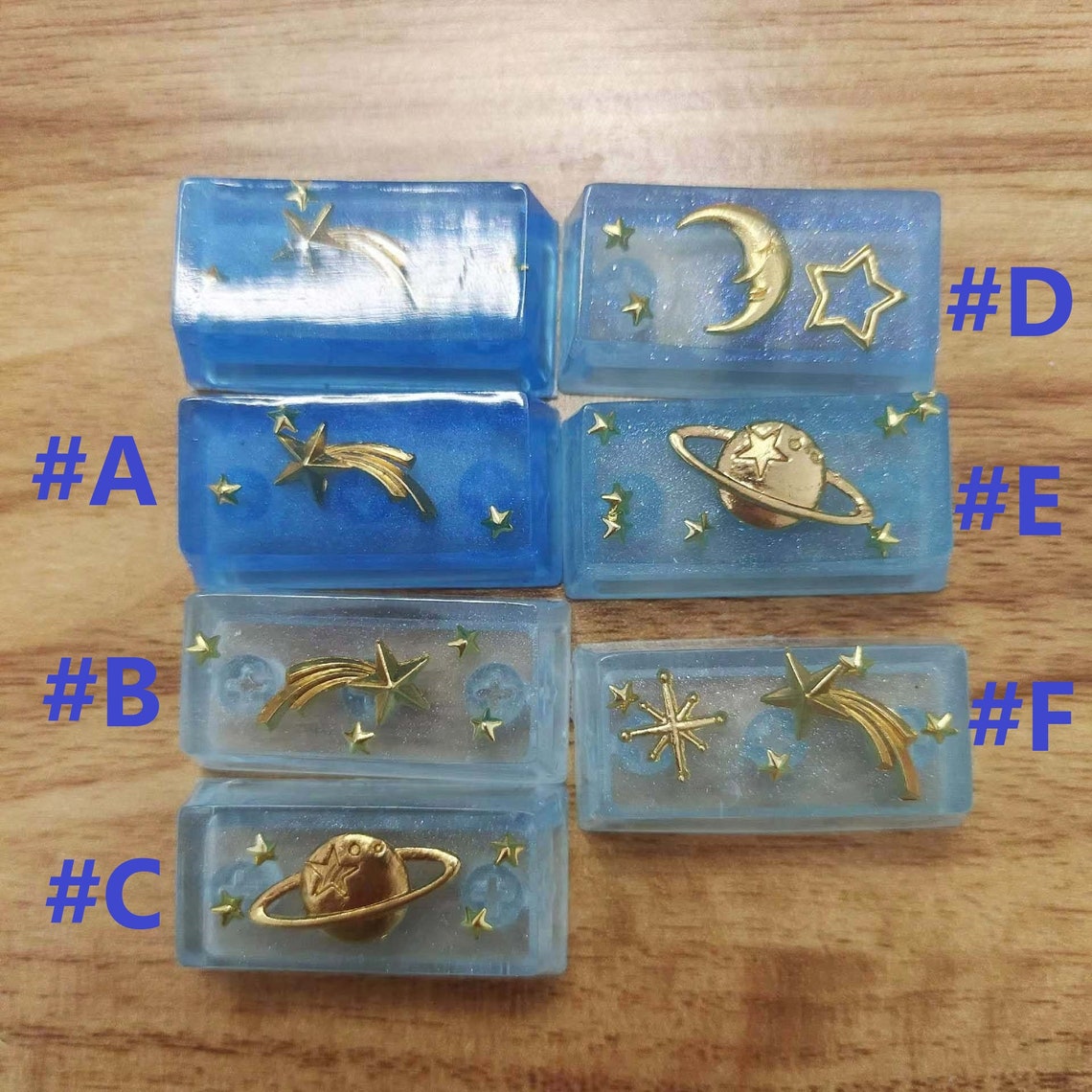 Cute Space Keycap,moon Star Keycaps,custom Keycap,resin Keycaps,artisan ...