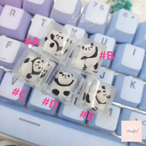 Cute Panda Keycap,anime Keycaps,custom Keycap,resin Keycaps,artisan ...