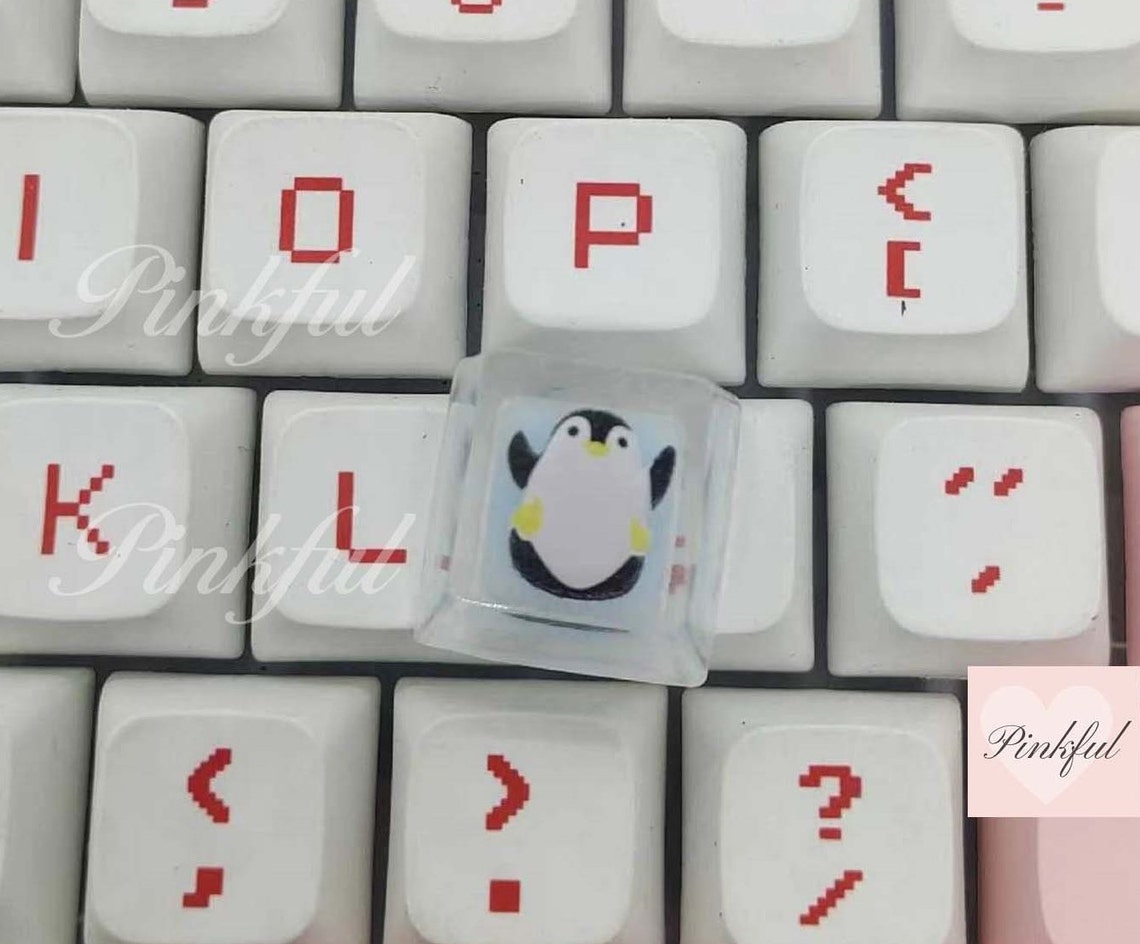 Penguin Keycapcute Anime Keycapscustom Keycapresin - Etsy