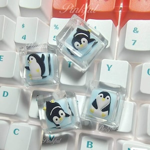 Cute Penguin Keycap,anime Keycaps,custom Keycap,resin Keycaps,artisan ...
