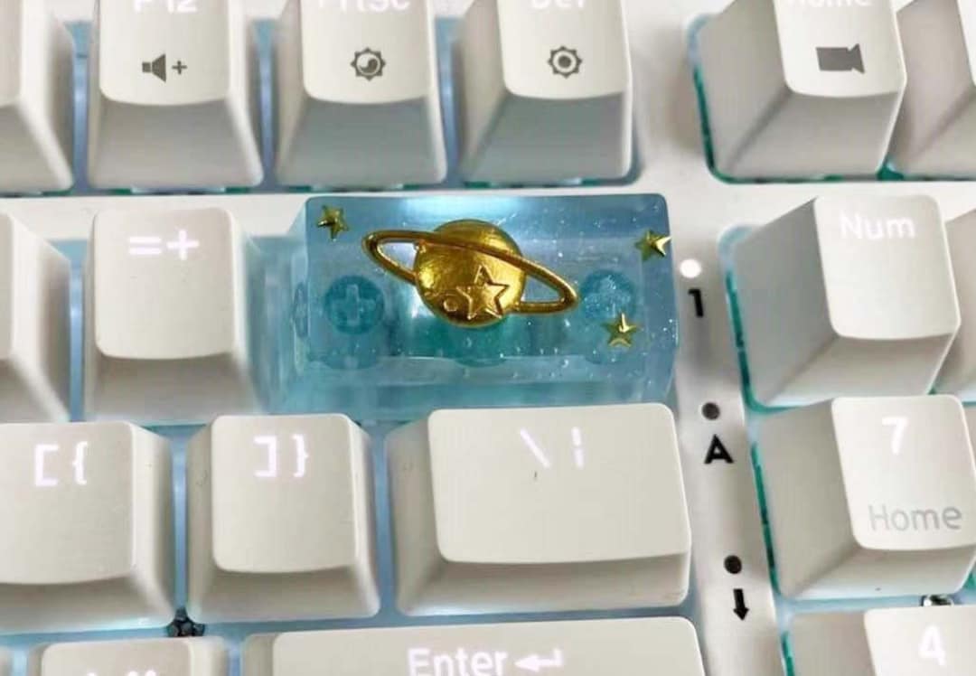 Cute Space Keycap,moon Star Keycaps,custom Keycap,resin Keycaps,artisan ...