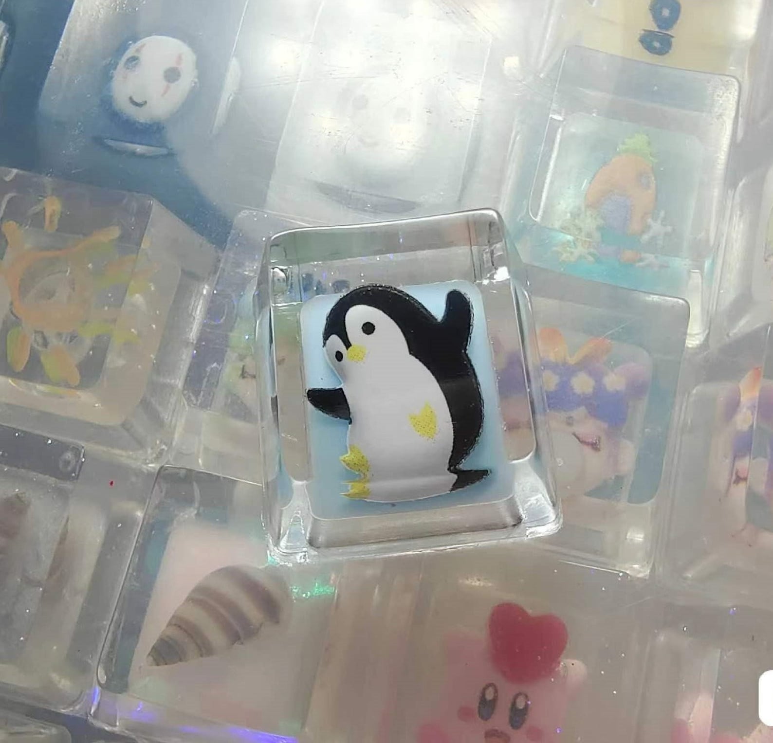 Cute Penguin Keycapanime Keycapscustom Keycapresin - Etsy