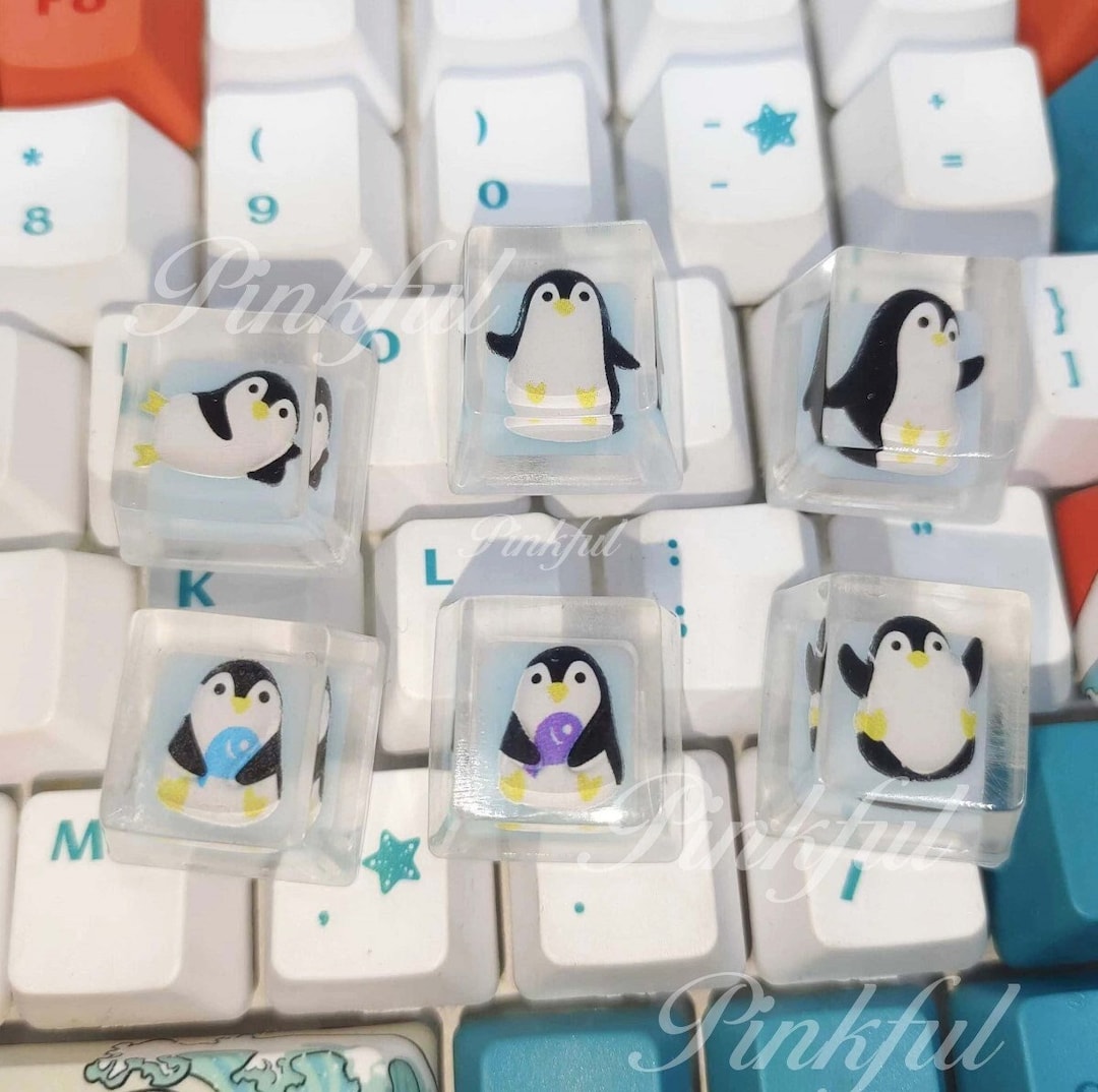 Penguin Keycap,cute Anime Keycaps,custom Keycap,resin Keycaps,artisan ...