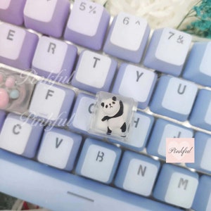 Cute Panda Keycap,anime Keycaps,custom Keycap,resin Keycaps,artisan ...