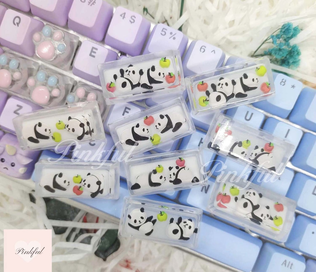 Cute Panda Keycap,anime Keycaps,custom Keycap,resin Keycaps,artisan ...